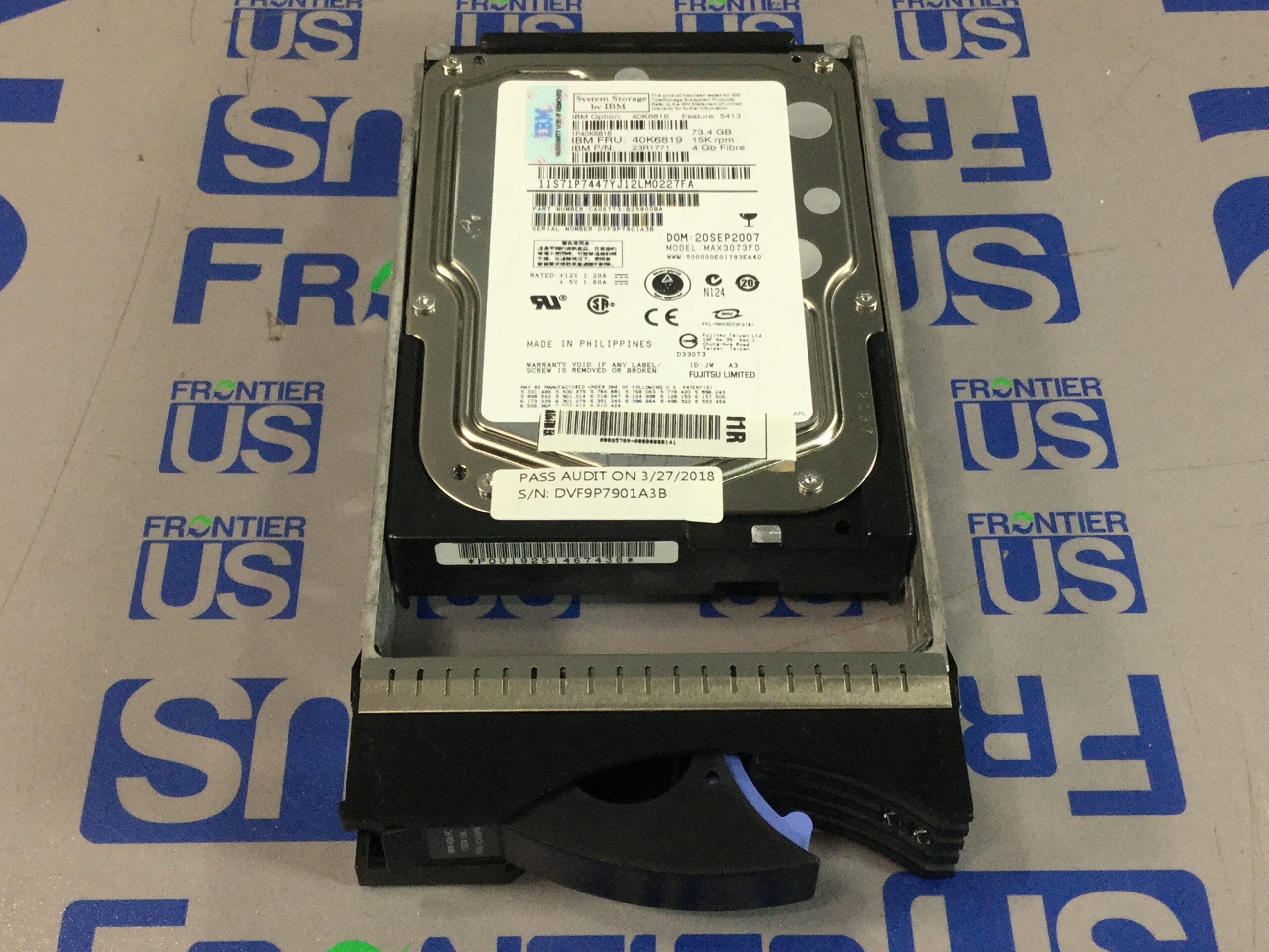IBM 40K6819 73.4GB 15K 4Gbps FC Disk Drive Module - Frontier